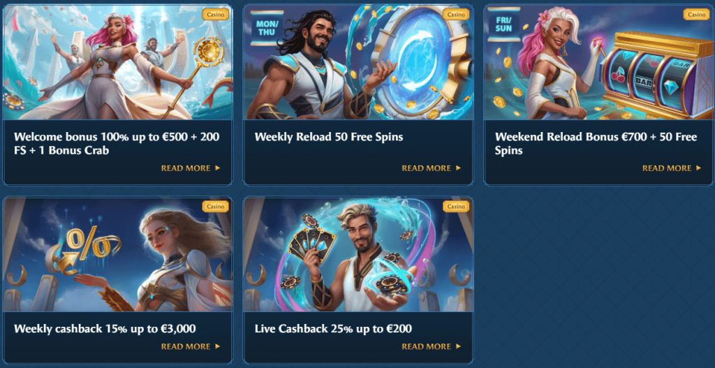 Ocean Spin Casino: Jetzt anmelden, 500€ Bonus erhalten und sofort loslegen!